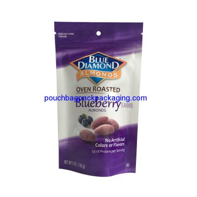 China Zipper Resealable Stand Up Bags， Snack Food Tea Packing Pouches - 100 pack for sale