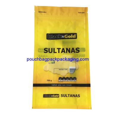 China Sultanas stand up bag with zip lock, stand up pouch for packaging for sale