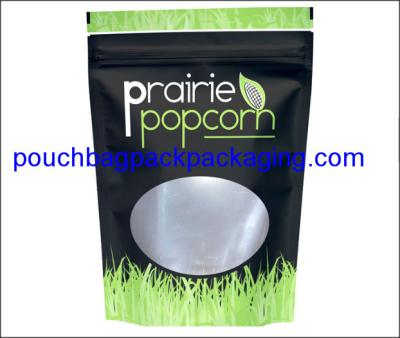 China Printed foil stand up pouch, zip lock stand up bag with window for packaging for sale
