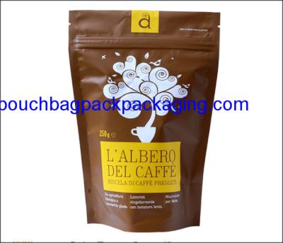 China Stand up pouch with zip, doypack with zipper full printing for coffee 250g for sale