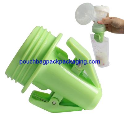 China Food grade pp green adapters for breastmilk bag, connect pump directly for sale