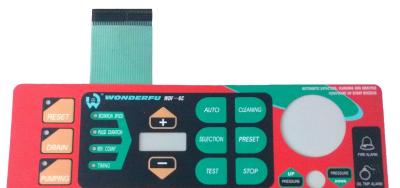 China Light Green LED Push Button Membrane Switch , PET Keyboard Mechanical Switches for sale