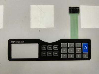 China High Lifespan Membrane Keyboard Switches With Emboss Key PET Overlay And 3M Adhesive for sale