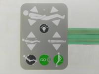 China Embossed With LED Thin Film / Membrane Control Panel With 3M467 Adhesive for sale