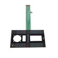 China 6 Key ZIP Metal Dome Waterproof Membrane Switch With 3M Adhesive Transparent Window for sale