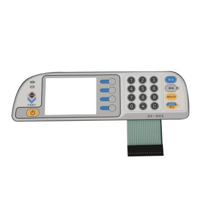 China Thin Film FPC Single Touch Screen Membrane Switch Embrossed With LED Light Of Rich Color for sale