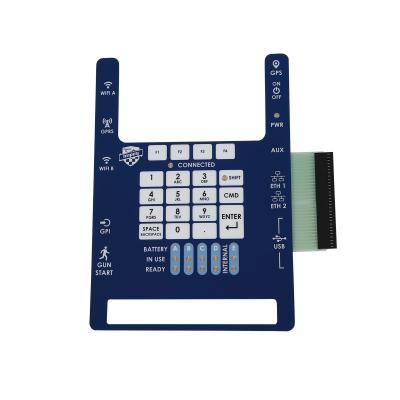 China Custom Tactile Single Membrane Panel Switch Made PC Gloss Plastic Key for sale
