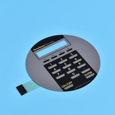 China 5 Keypad 110 X 110mm Polyester Keyboard Switch Panel With Backlighting for sale