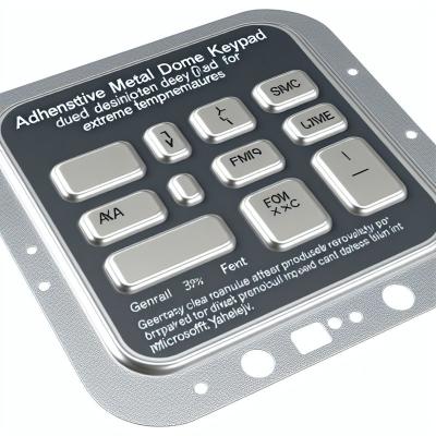 China 3M or Nitto Adhesive Metal Dome Keypad for Extreme Temperatures for sale