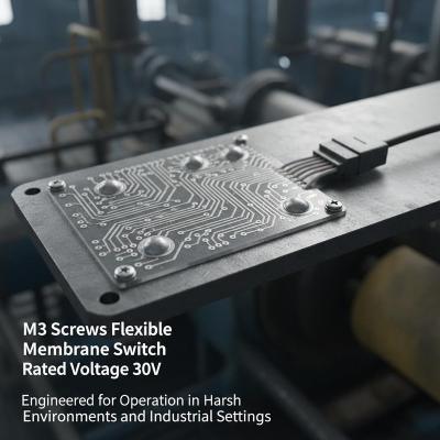 China M3 Screws Flexible Membrane Switch Rated Voltage 30V Engineered for Operation in Harsh Environments and Industrial Settings for sale