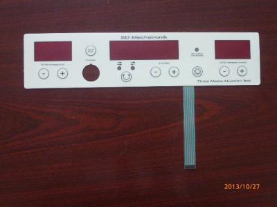 China Custom Embossed Metal Dome Membrane Switch Overlay With Led And Rubber Keys for sale