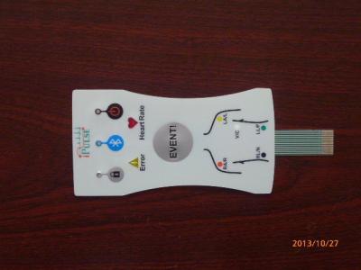 China Light Weight White Graphic Overlay Membrane Switch With Touch Screen Panel for sale