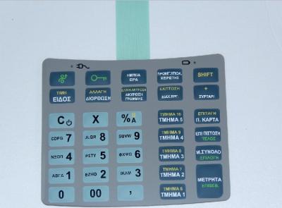 China Waterproof SGS PC Rubber Membrane Switch With 3m Adhesive , 25ma - 100mA for sale