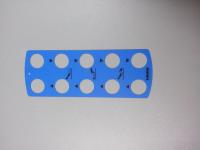China Blue Self Adhesive Push Button Membrane Switch Waterproof for Remote Controller for sale