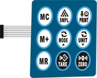China Silicone Rubber LED Backlit Membrane Switch Keypads For Air Conditioner for sale