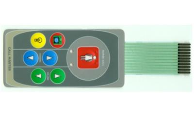 China Custom Color LED Membrane Switch Matrix Concave Convex , 0.05mm - 1mm Flat Type for sale