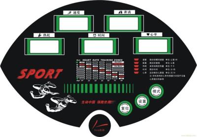 China Electric Product Membrane Switch Keyboard Overlays With 3M Adhesive Dull Polish for sale