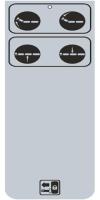 China PC / PET Tactile Membrane Panel Switch Embossed with 4 Buttons for sale