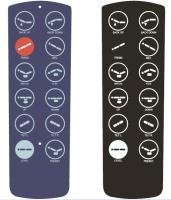 China Custom Matrix Gloss Membrane Control Panel For TV Controller , 3M468 Adhesive for sale