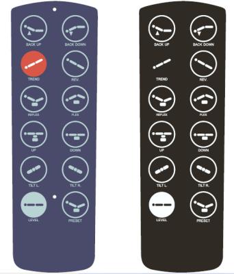 China Custom Matrix Gloss Membrane Control Panel For TV Controller , 3M468 Adhesive for sale