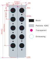 China Thin Film 10 Button Membrane Switch Graphic Overlay For Mobile Phone for sale