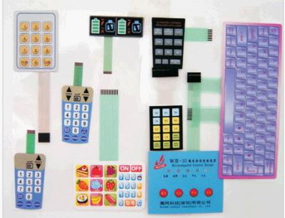 China RoHS standard Flexible PCB Membrane Switch, with 3M467 And 3M468 Adhesive For GPS for sale