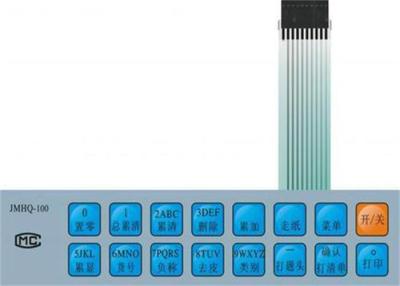 China PC / PET Flexible Keypad Membrane Switch Embossed Rich Colors Heat Resisting for sale