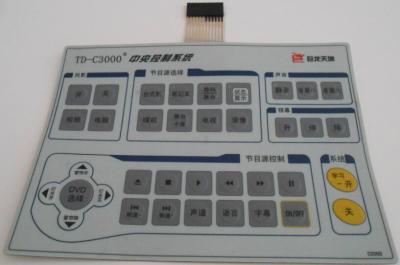 China Custom Waterproof Single Membrane Switch Panel With 3M467 / 3M468 Adhesive for sale