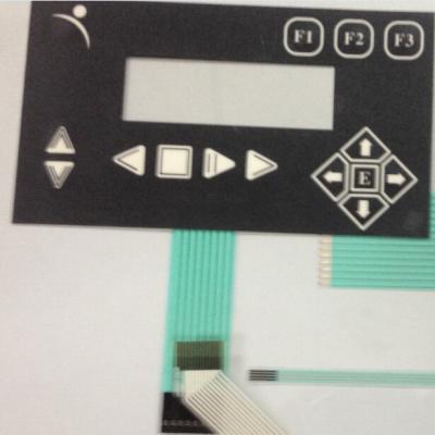 China Push Button Membrane Switch Keypad F150 Overlay With Transparent Lcd Window for sale