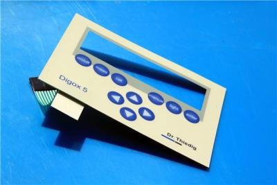 China Life Cycle 1 Million Times Graphic Overlay Membrane Switch Control Interface for Medical Industrial and Consumer Electronics for sale
