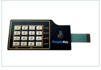 China Tactile 10 PIN Membrane Switch Keypad Custom 5 Keys Embossed for sale