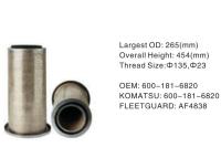 China Overall Height 454mm Hydraulic Filter Housing Assembly 600-181-6820 OD 265mm for sale