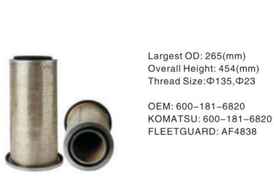 China Overall Height 454mm Hydraulic Filter Housing Assembly 600-181-6820 OD 265mm for sale
