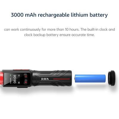 China Red Baton Breathalyzer with Electrochemical Fuel Cell Sensor - 0-180mg/100ml BAC Range, 3000mAh Battery for sale