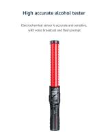 China Fast Detection Red Baton Breathalyzer with Fuel Cell Sensor 0-180mg/100ml BAC Range 3000mAh Battery for sale