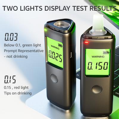 China FENGZHAOWEI Black Personal Alcohol Breathalyzer with 200mg/100mL Detection Range and 5-Second Response Time for sale