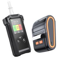 China Fengzhaowei Mr Black 6 Alcohol Breath Analyzer with Printer - 12cm Compact Size, 1500mAh Battery, ±0.01%BAC Accuracy for sale