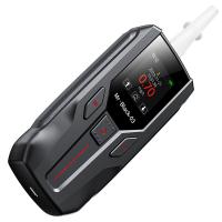 China Black Electrochemical Fuel Cell Breathalyzer 138mm x 68mm with 0-630mg/100ml Range and Type-C Charging for sale