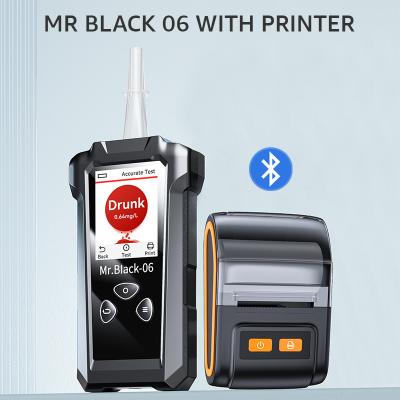 China Fengzhaowei Mr Black 6 Alcohol Breath Analyzer with Printer - 12cm Compact Design, 1500mAh Battery, 200K Record Storage for sale