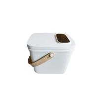 China Small Rice Barrel Quadrate Dog Food Sealed Moisture-proof Storage Tank for Cat Food for sale