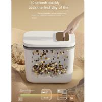 China ABS 2023 White Vacuum Moisture-proof Pet Food Storage Container for Dog and Cat Snacks for sale