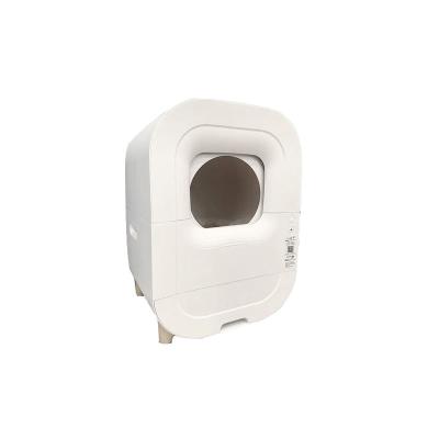 China Large Cat Self-Cleaning Litter Box with 60L Capacity and App Control Lid Included for sale