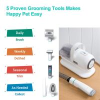 China 5 In 1 Rechargeable Electric Pet Grooming Kit with Nail Grinder and Dust Bag 1L Capacity for sale