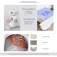 China Smart Self Cleaning Large Capacity 12L White Plastic Pet Cat Litter Box for 1-8kg Cats for sale