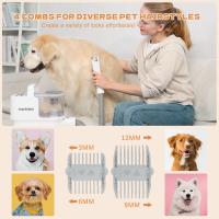 China 6 Grooming Tools included in 3.9kg White Pet Grooming Vacuum for Dog Cat for sale