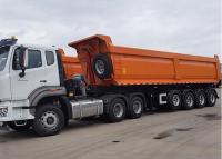 China 4 Axles Bulk Cargo Tipper Truck Trailer Heavy Duty U Shape 40 Ton for sale