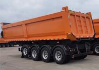 China 4 Axles Bulk Cargo Tipper Truck Trailer Heavy Duty U Shape 40 Ton for sale