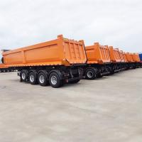 China LISHIXIN Dump Semi Trailer Heavy Duty 4 Axles 50 Cubic U Shape Tractor for sale