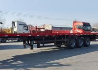 China 2 / 3 / 4 Axles Flatbed Truck Trailer Container 50 Ton Q345B Manganese Plates for sale