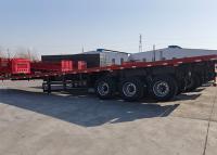 China 2 / 3 / 4 Axles Flatbed Truck Trailer Container 50 Ton Q345B Manganese Plates for sale